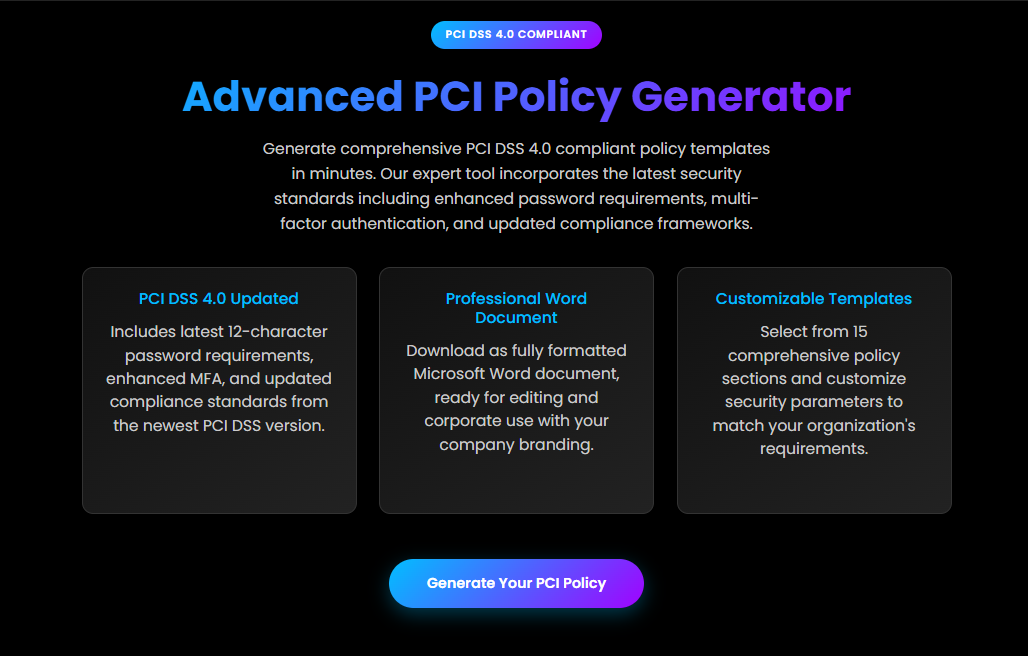 PCI Policy Guide: Templates, Requirements & Implementation | Intervalle ...